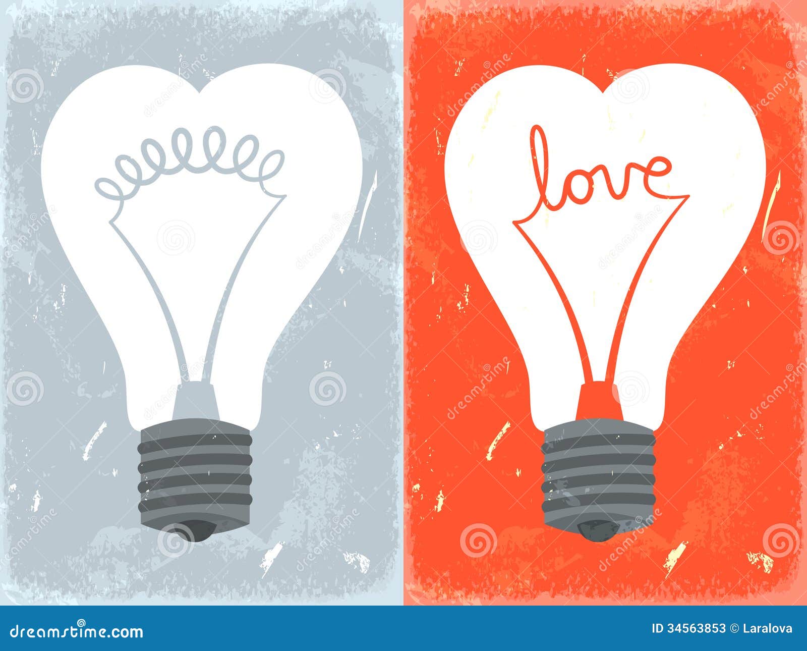 Love Lightbulb in Shape of Heart Stock Vector - Illustration of ...