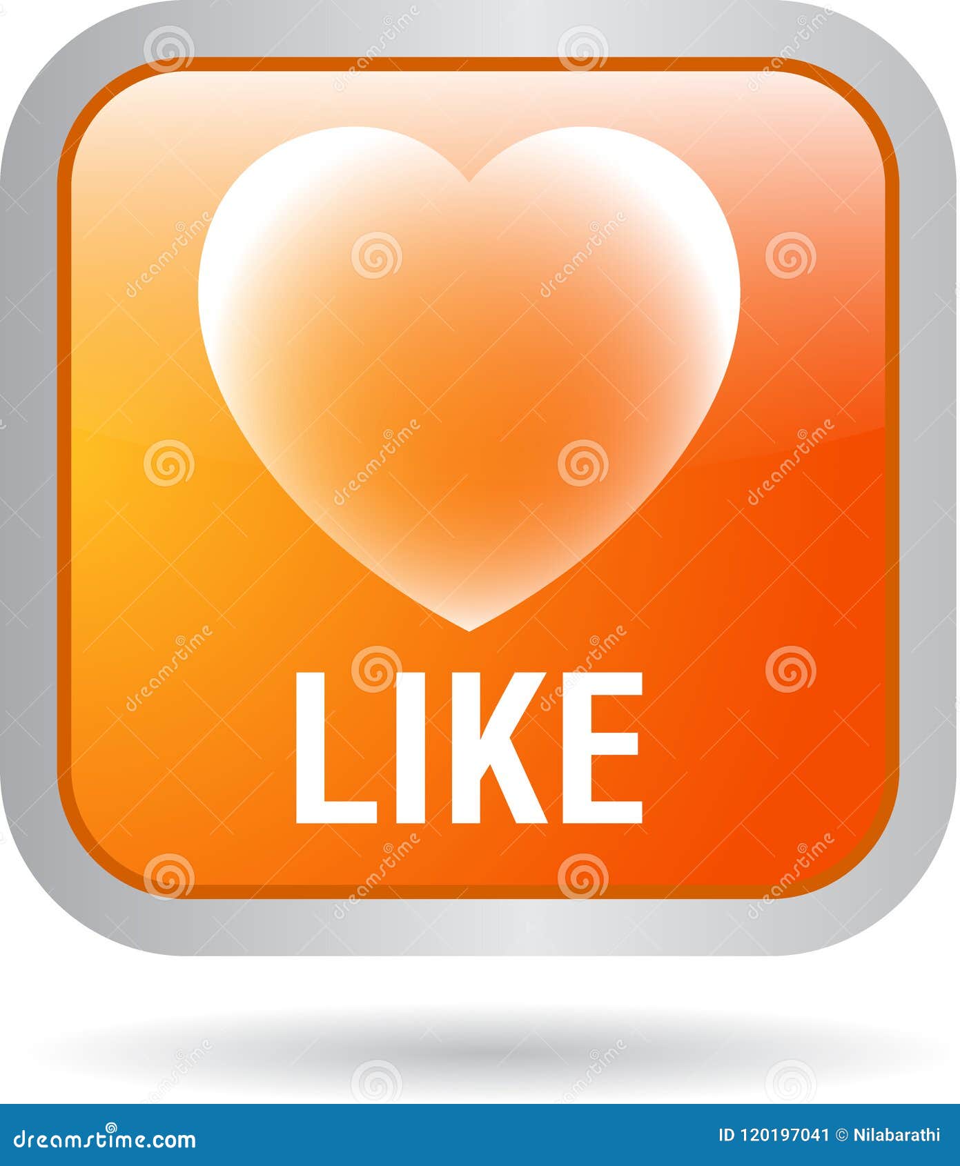 Love heart icon web button stock illustration. Illustration of glare ...