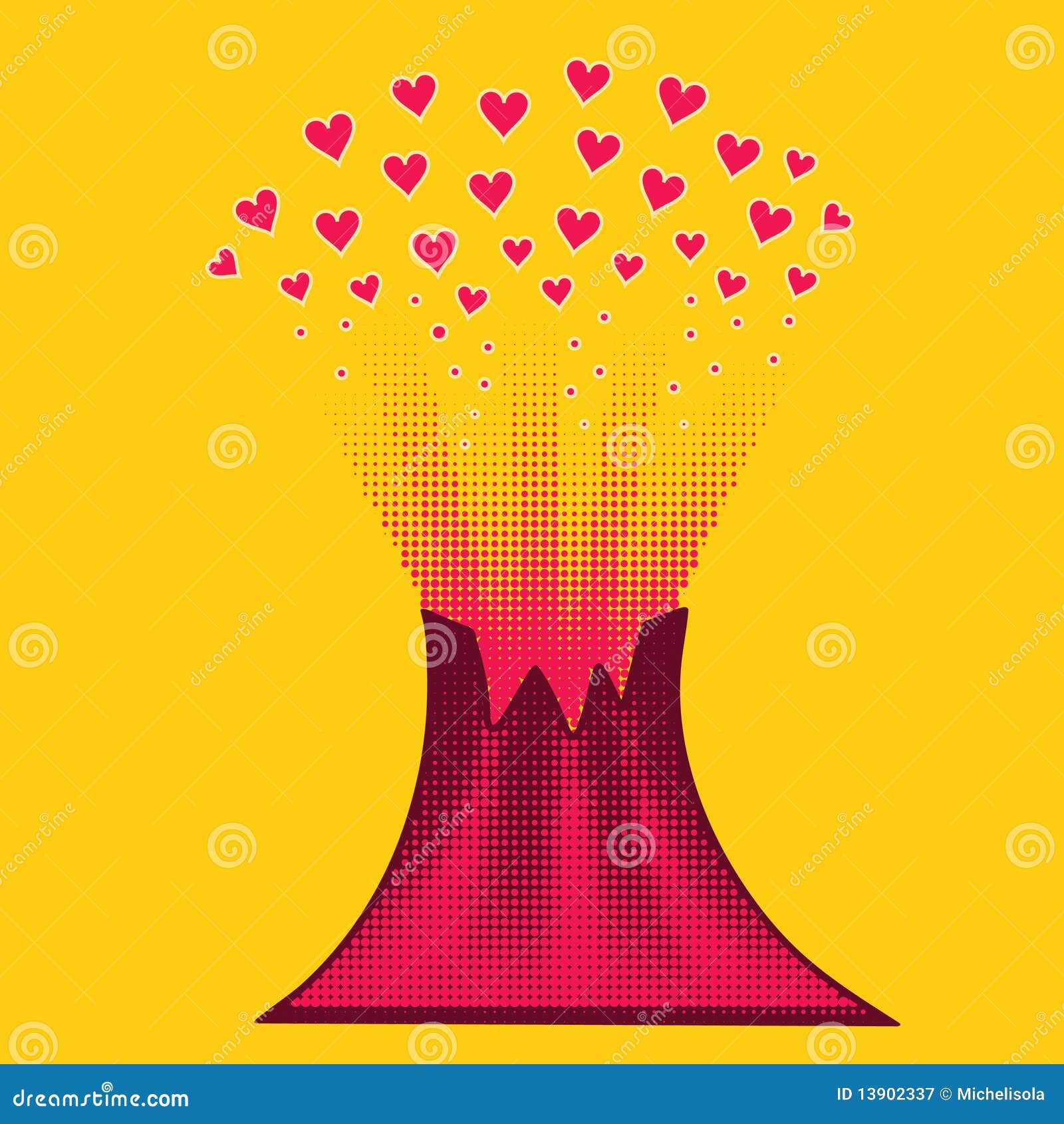 Love like volcano stock vector. Illustration of love - 13902337