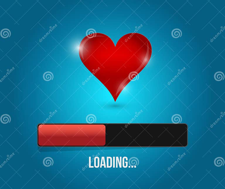 Love Loading Bar Illustration Design Stock Illustration - Illustration ...
