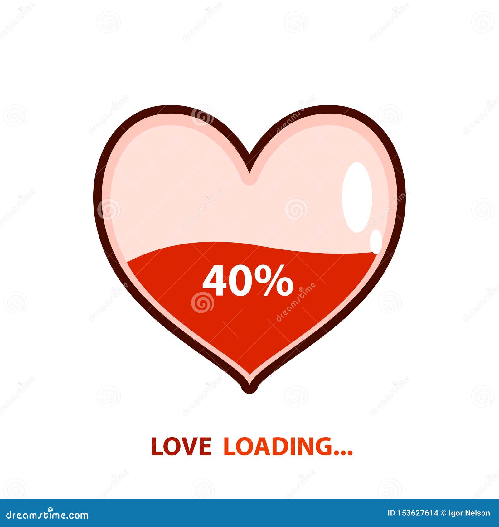 Love Loading Emblem. Heart Loading. Vector Illustration Design Stock ...
