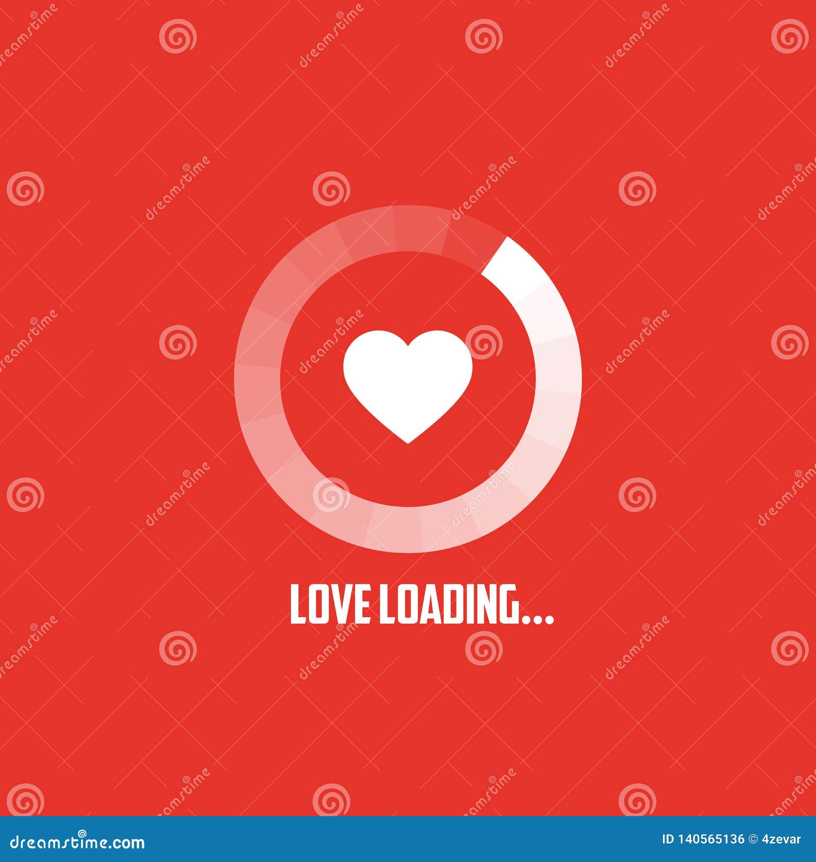Love Loading Concept. Progress Status Bar With Realistic Red Heart ...