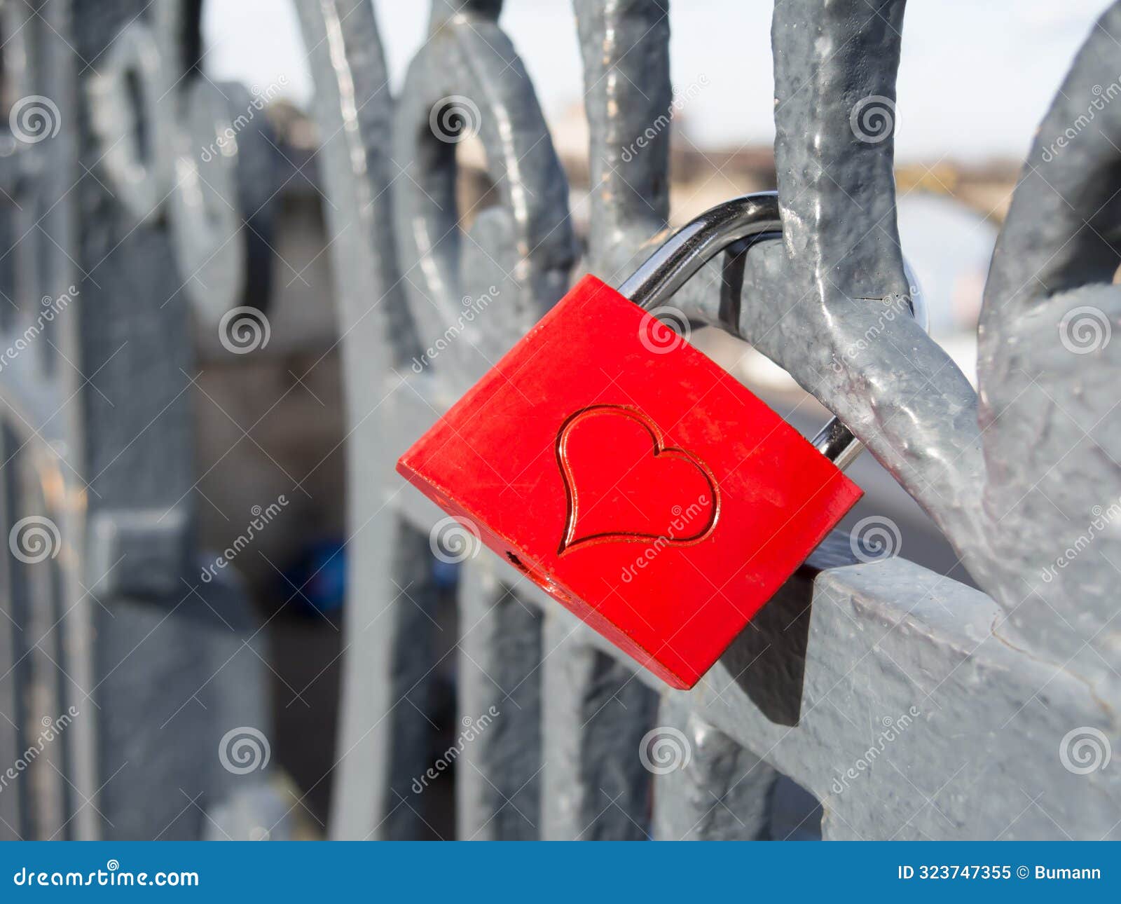 Love Lock As a Symbol of Love and Unity Hanging on a Bridge Railing ...