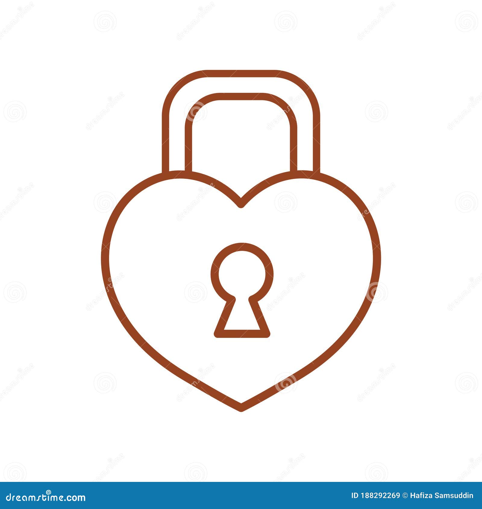 Love Lock. Vector Illustration Decorative Design Stock Vector ...