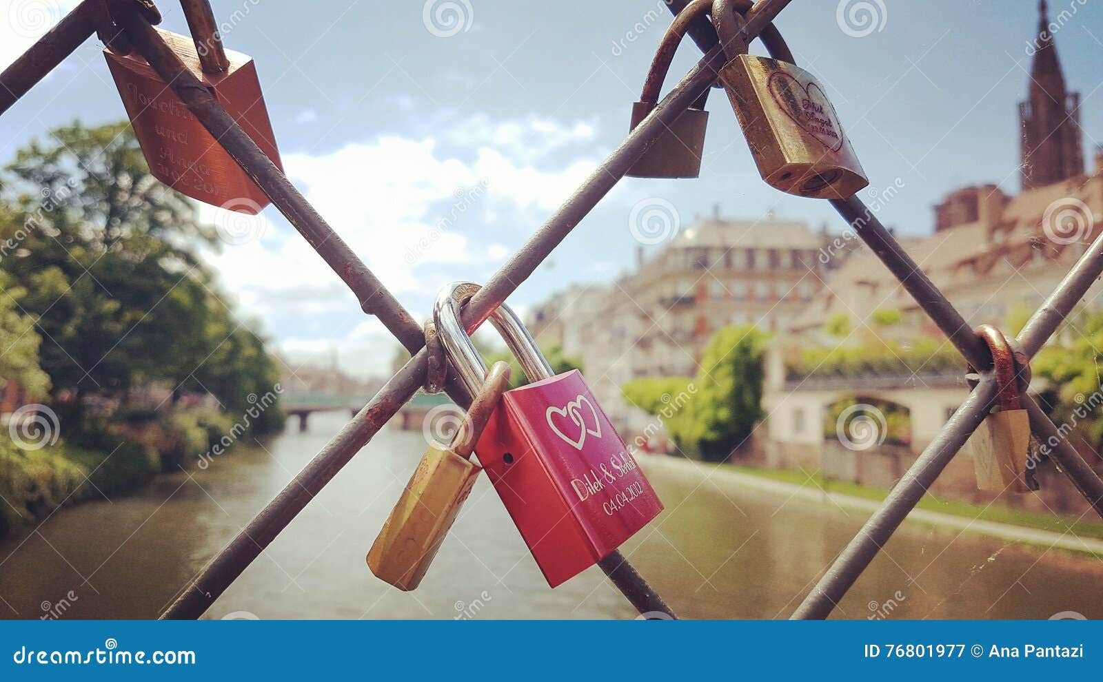Love stock image. Image of strasbourg, locks, love, city - 76801977