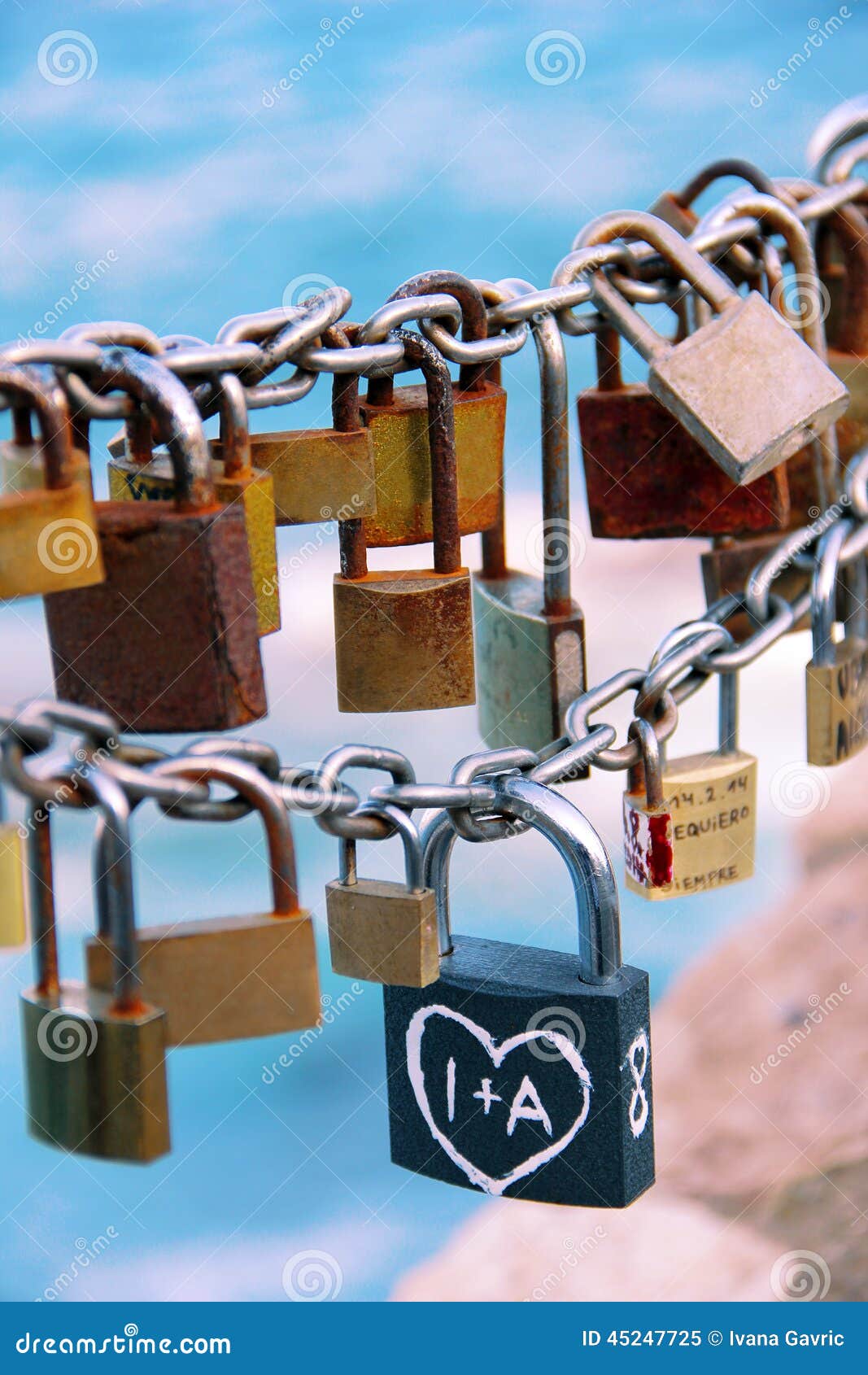 Love locks stock image. Image of lovers, eternal, locks - 45247725
