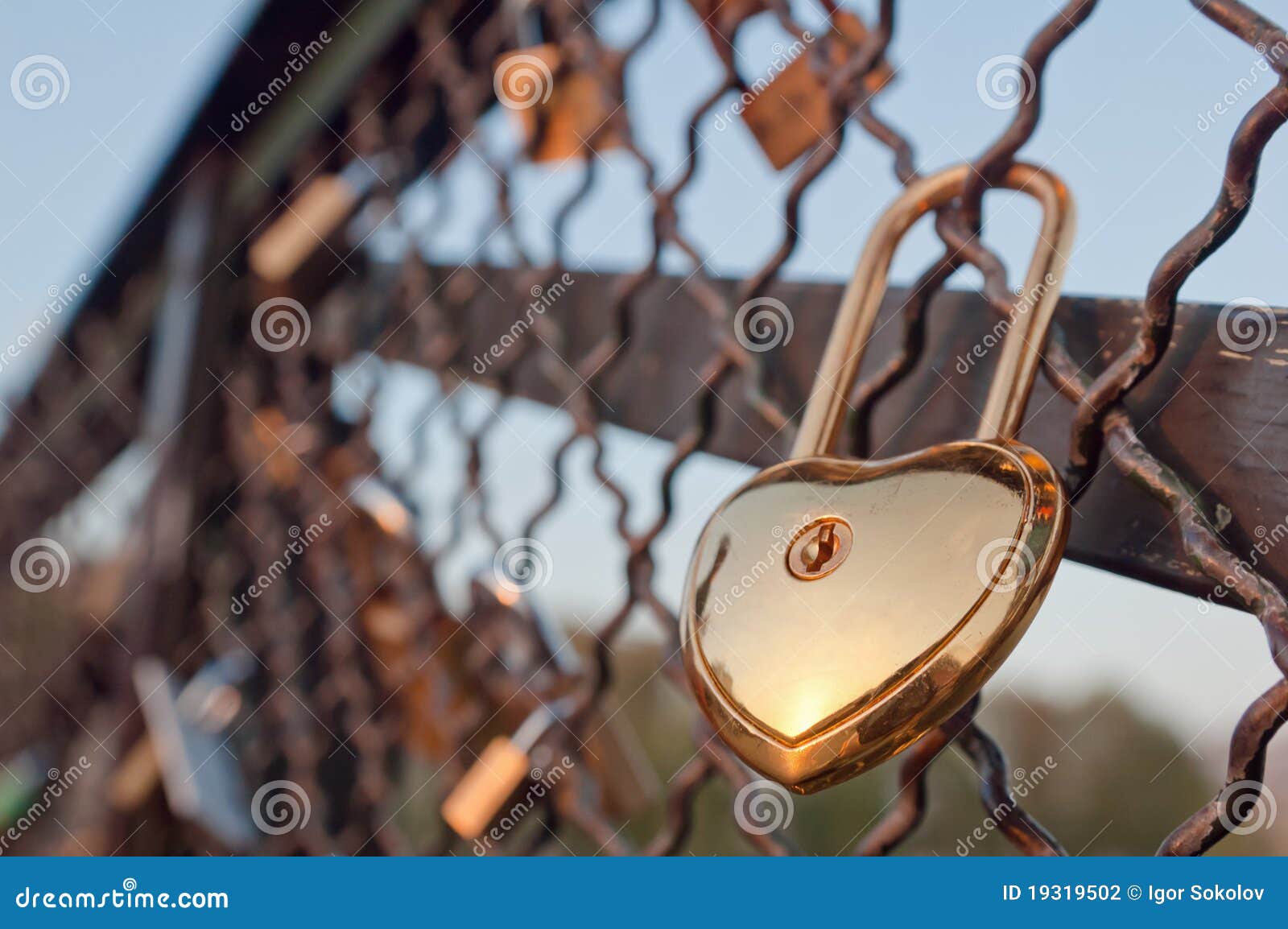 Love locks in Paris stock photo. Image of engagement - 19319502