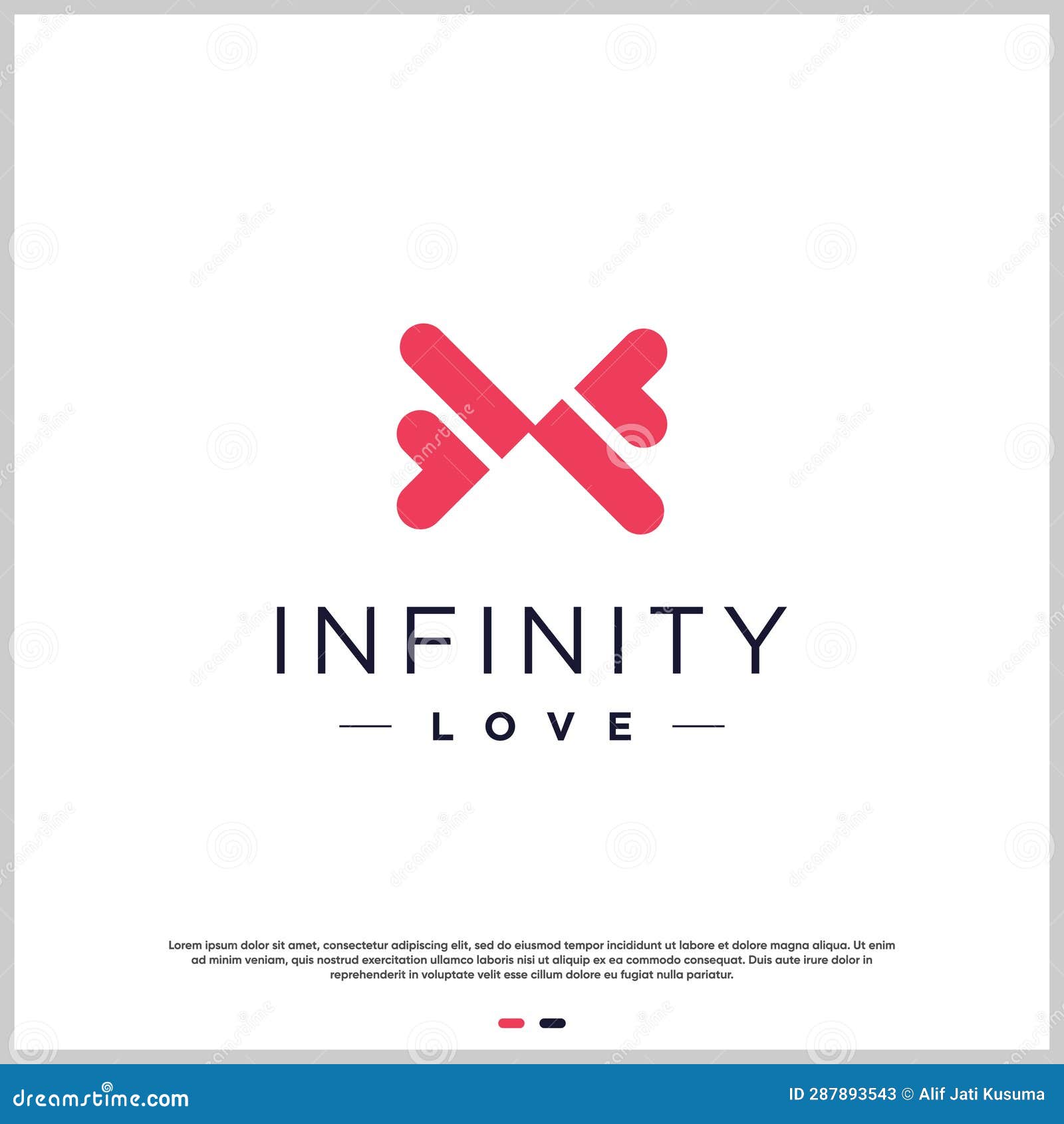 Love Logo Abstract with Infinity Concept Premium Vector Stock ...