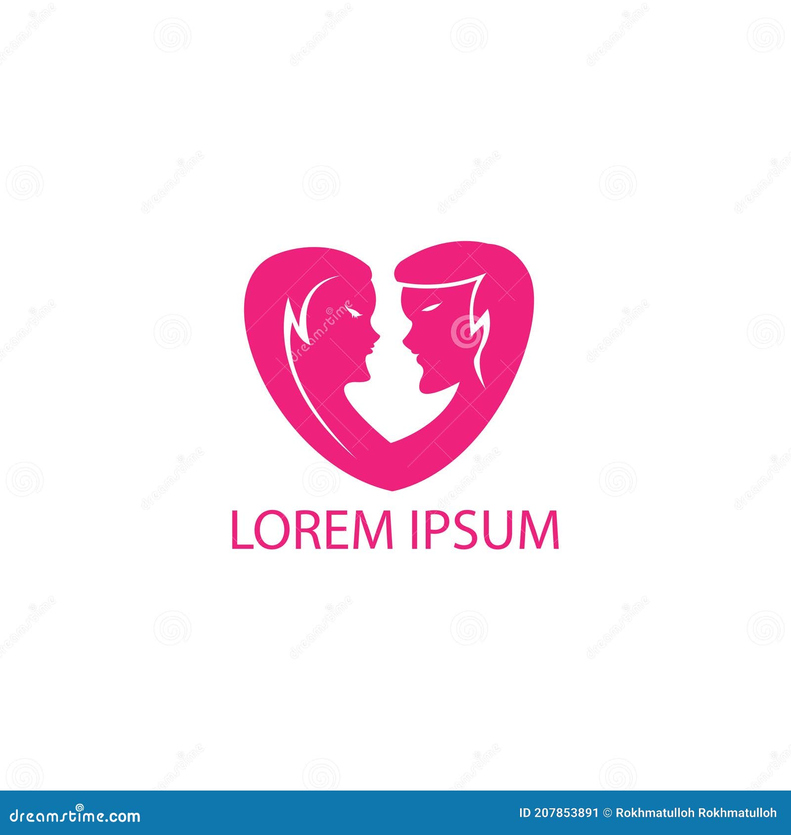 Love Logo Affection Design Illustration Vector Color Template Stock ...