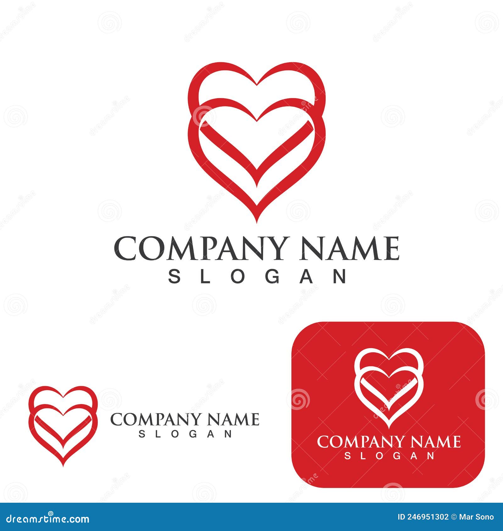 Love Logo Vector Icon Illustration Design Template Stock Vector ...