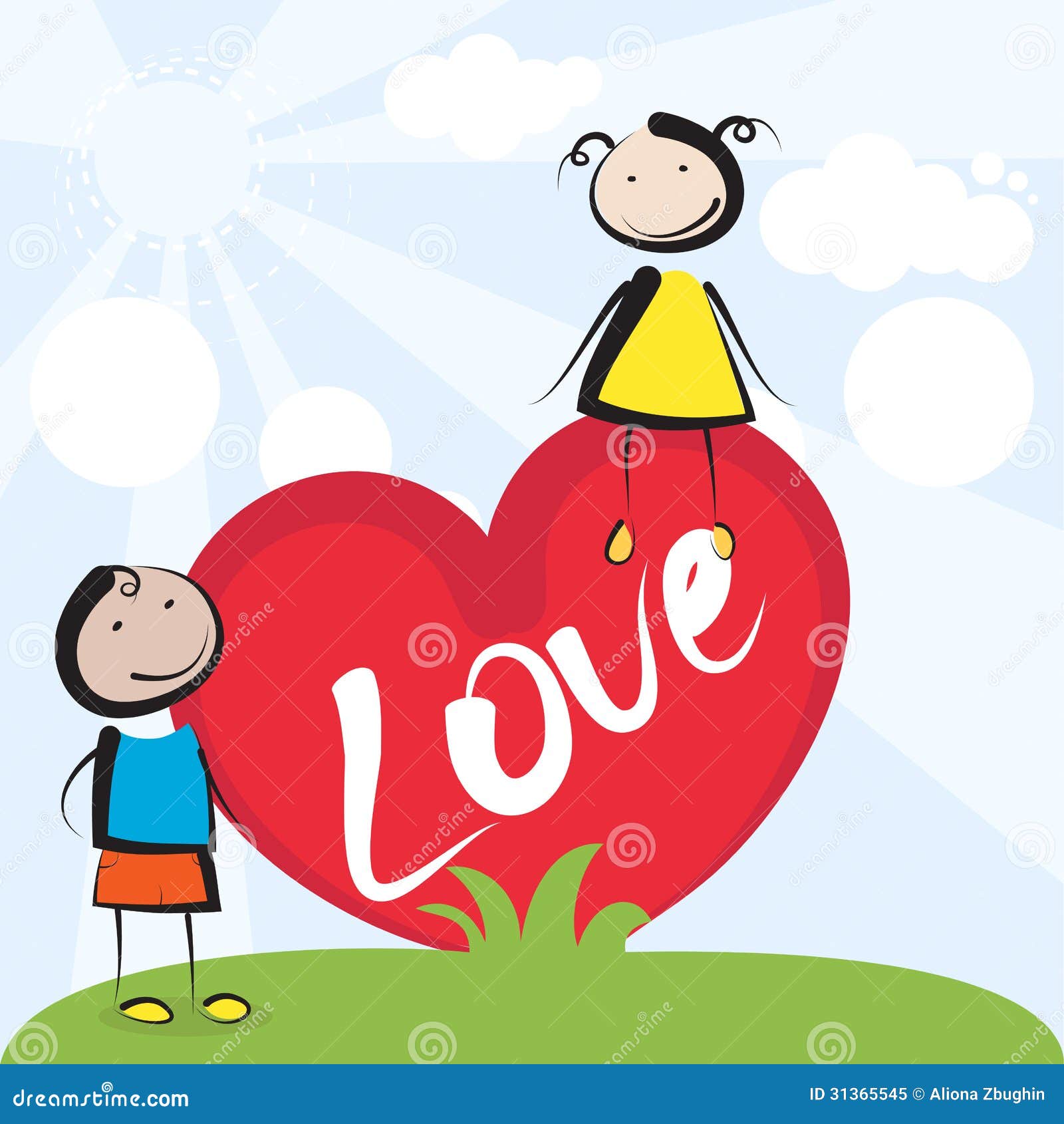 Love stock vector. Illustration of children, love, vector - 31365545