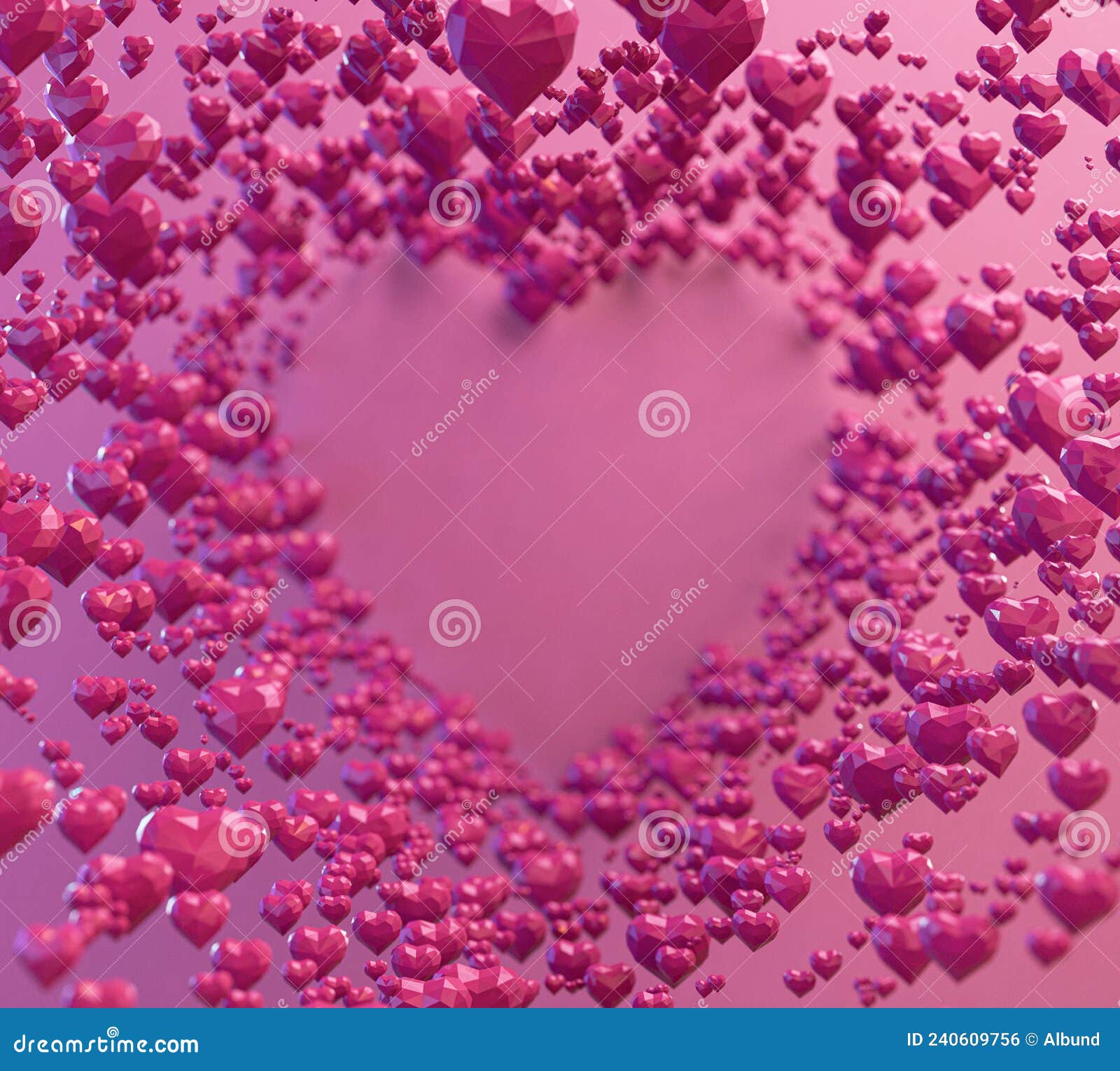 Love Low Poly Hearts stock illustration. Illustration of sign - 240609756