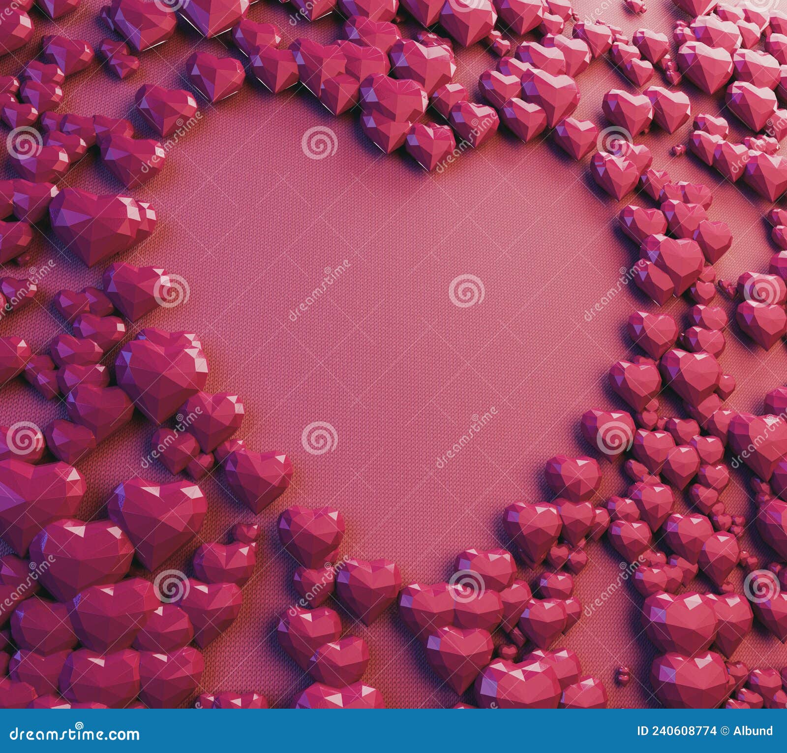 Love Low Poly Hearts stock illustration. Illustration of passion ...