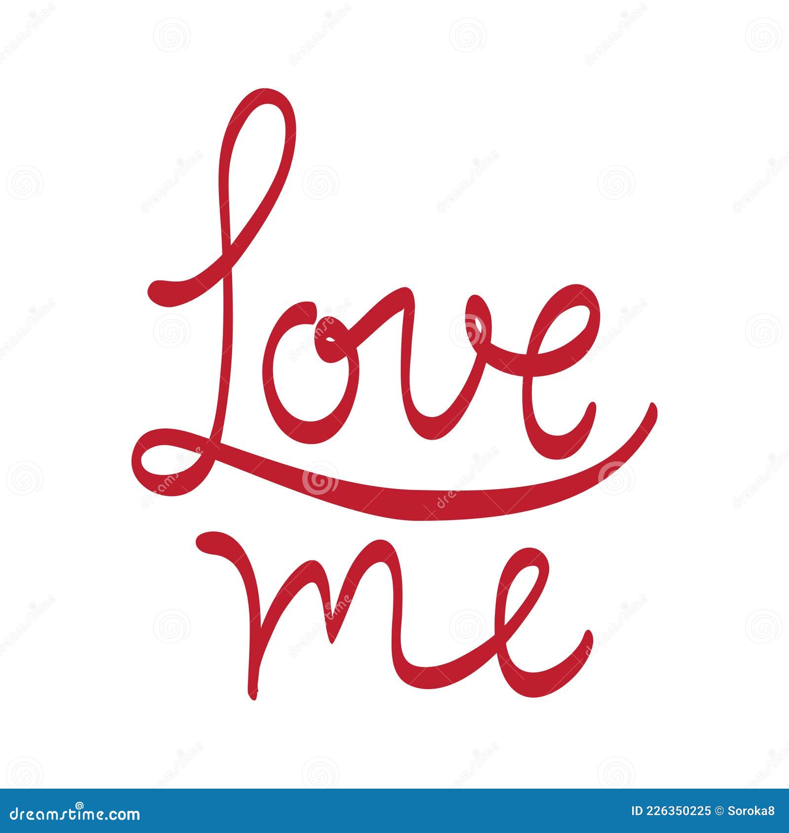 Love Me Handwriting Calligraphy Logo Stock Vector - Illustration of ...
