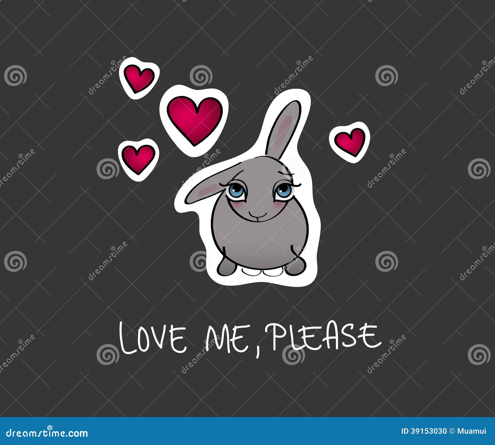 LOVE ME, please stock vector. Illustration of design - 39153030