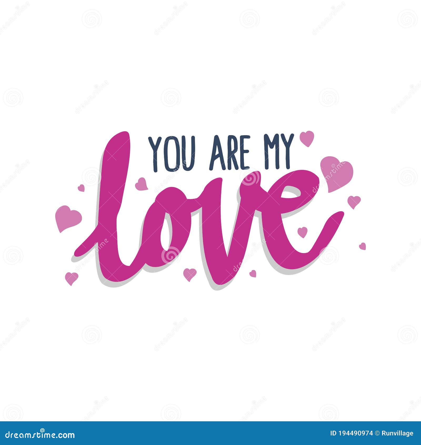 Love Me Text Quote Design with Pink Color Stock Vector - Illustration ...