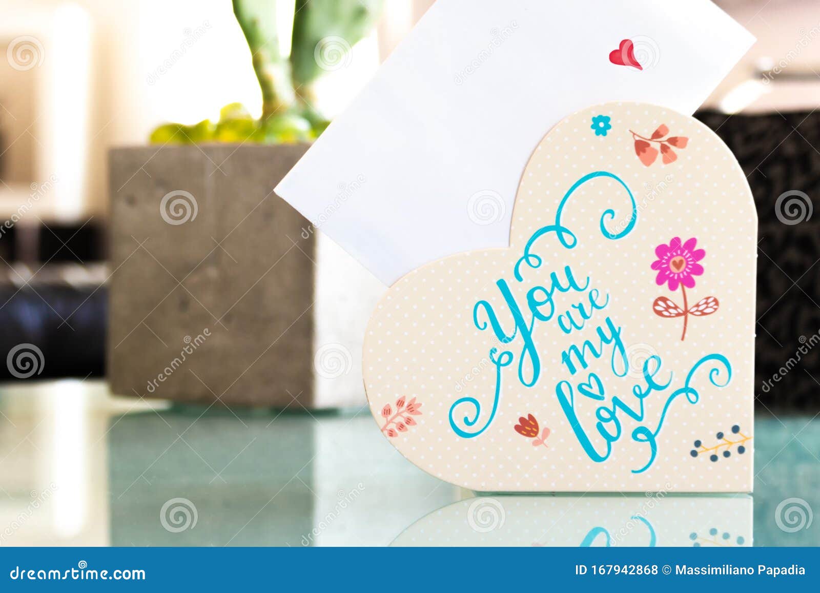 Love Message Inserted on a Cardboard Heart Stock Photo - Image of card ...
