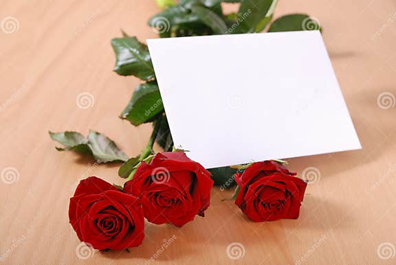 Love Message - Roses with Envelope Stock Photo - Image of color, rose ...