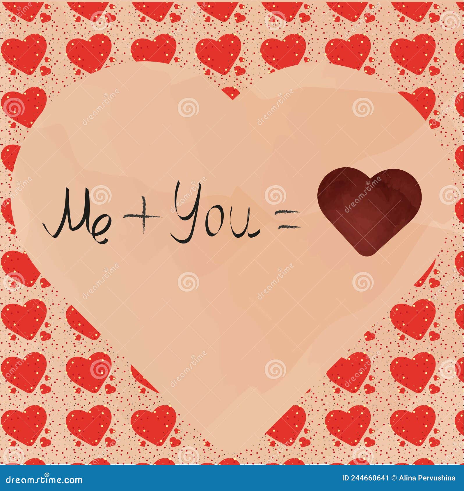 Love Message, a Postcard for a Loved One Stock Vector - Illustration of ...