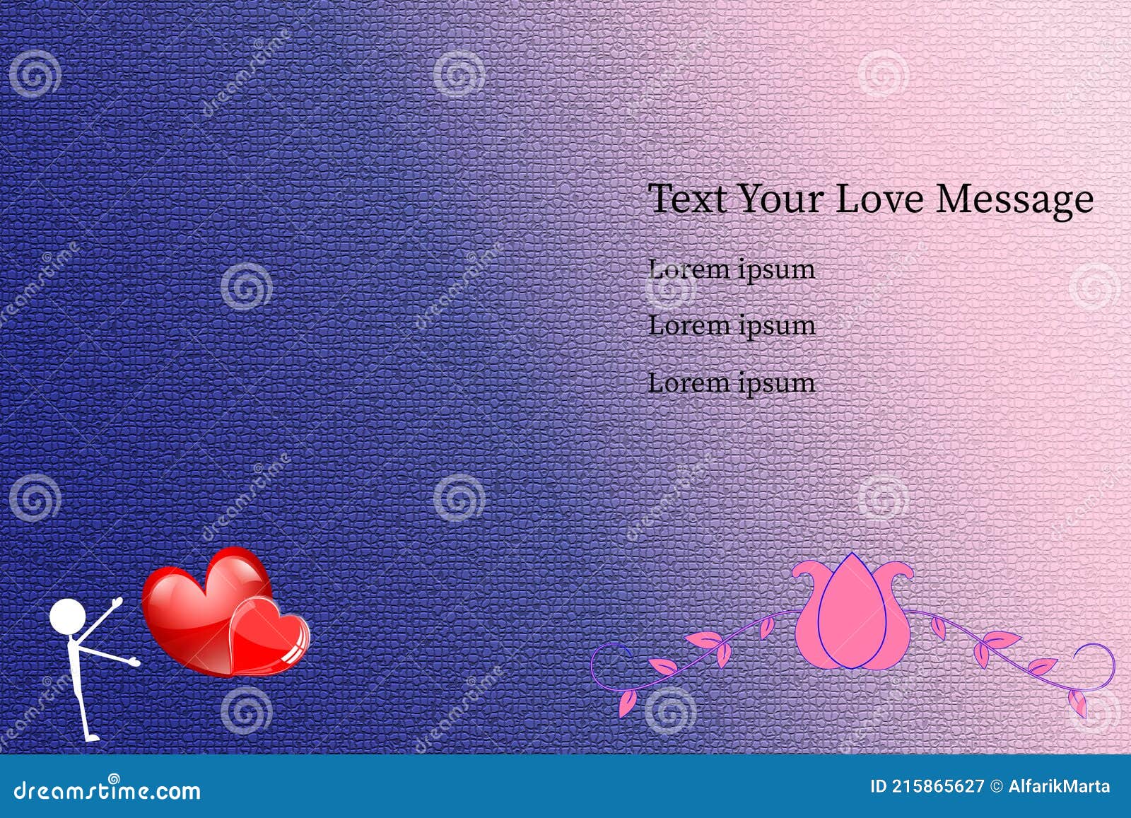 Love Message Wallpaper Purple Pink Gradient Stock Vector - Illustration ...