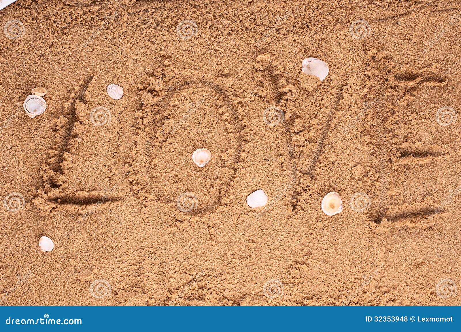 Love Message Written in Sand Stock Photo - Image of romance, love: 32353948