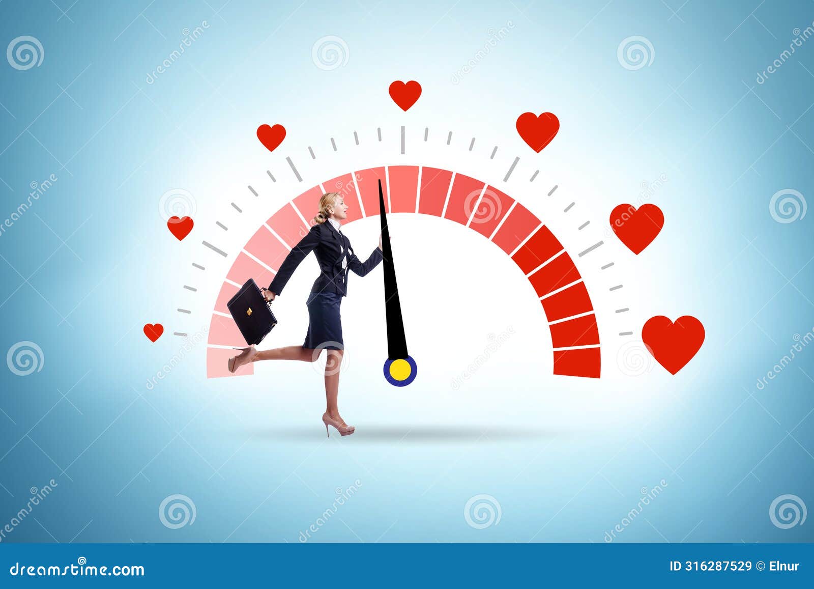 Love Meter Concept for Valentines Day Stock Image - Image of gauge ...
