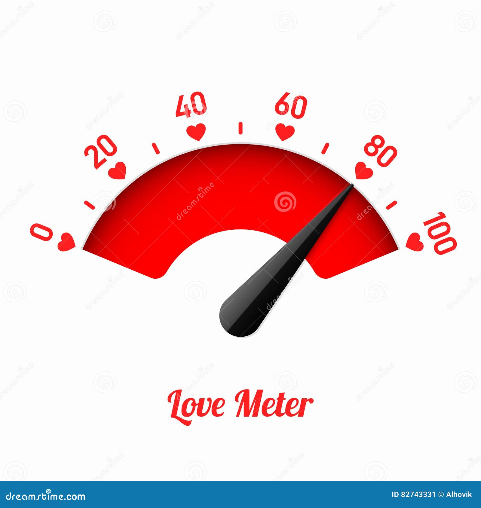 Love meter stock vector. Illustration of choice, heart - 82743331