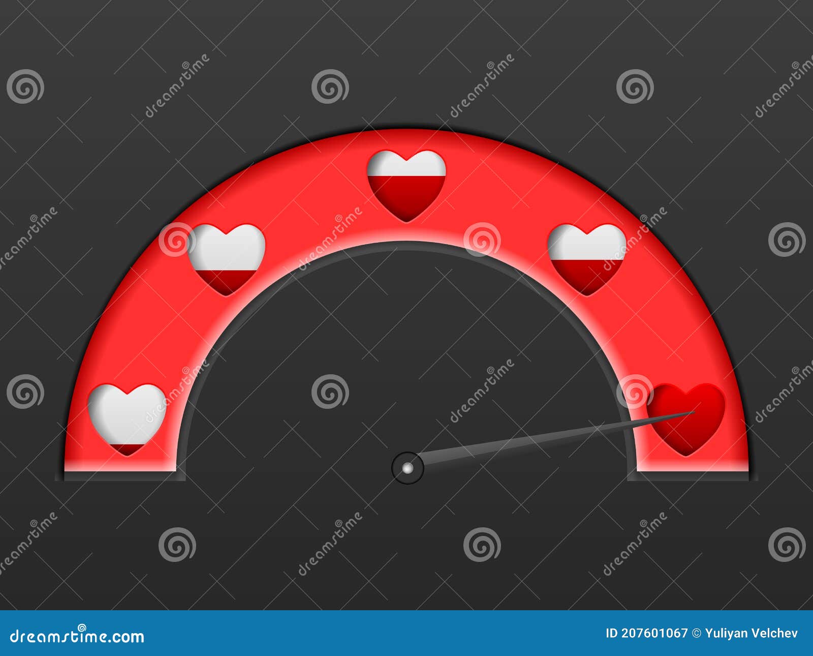 Love meter stock vector. Illustration of test, love - 207601067