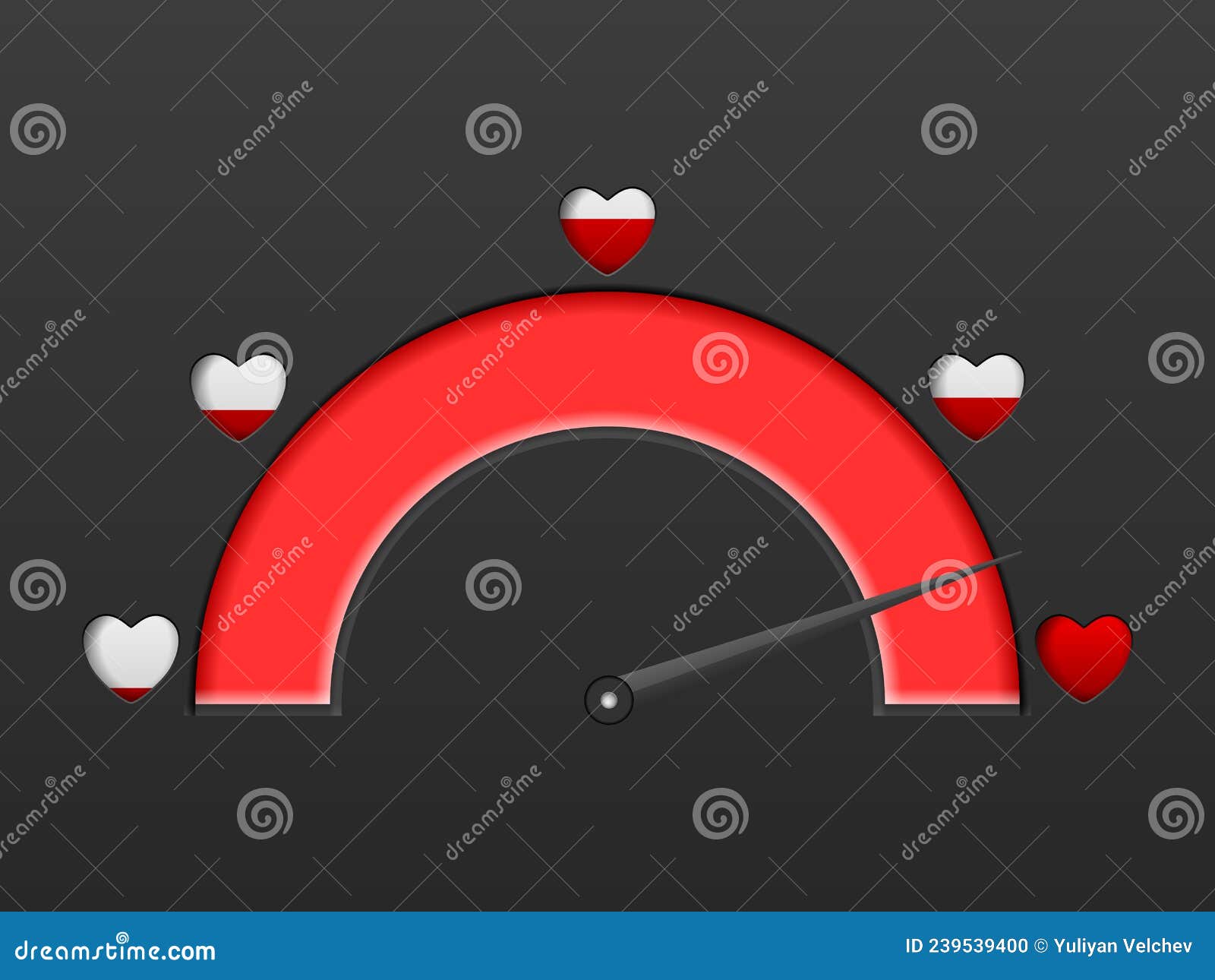 Love meter stock vector. Illustration of wedding, test - 239539400