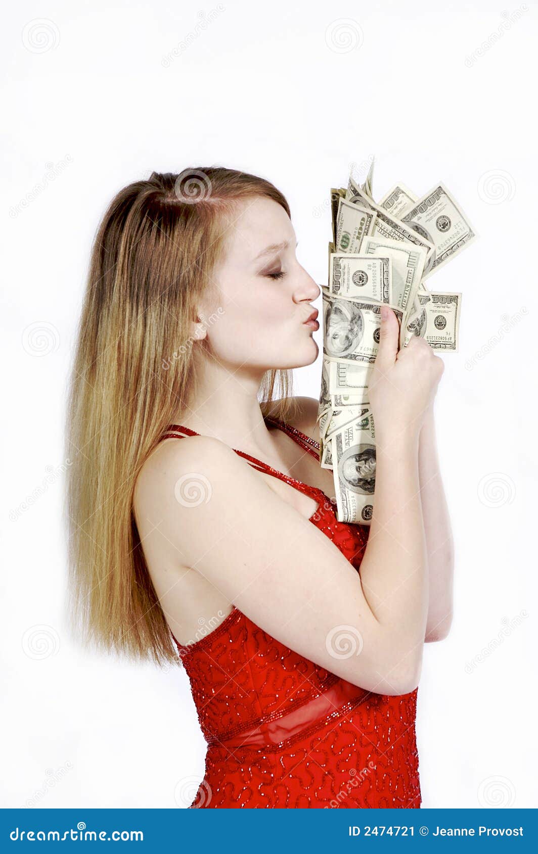The Love of Money stock image. Image of isolated, girl - 2474721
