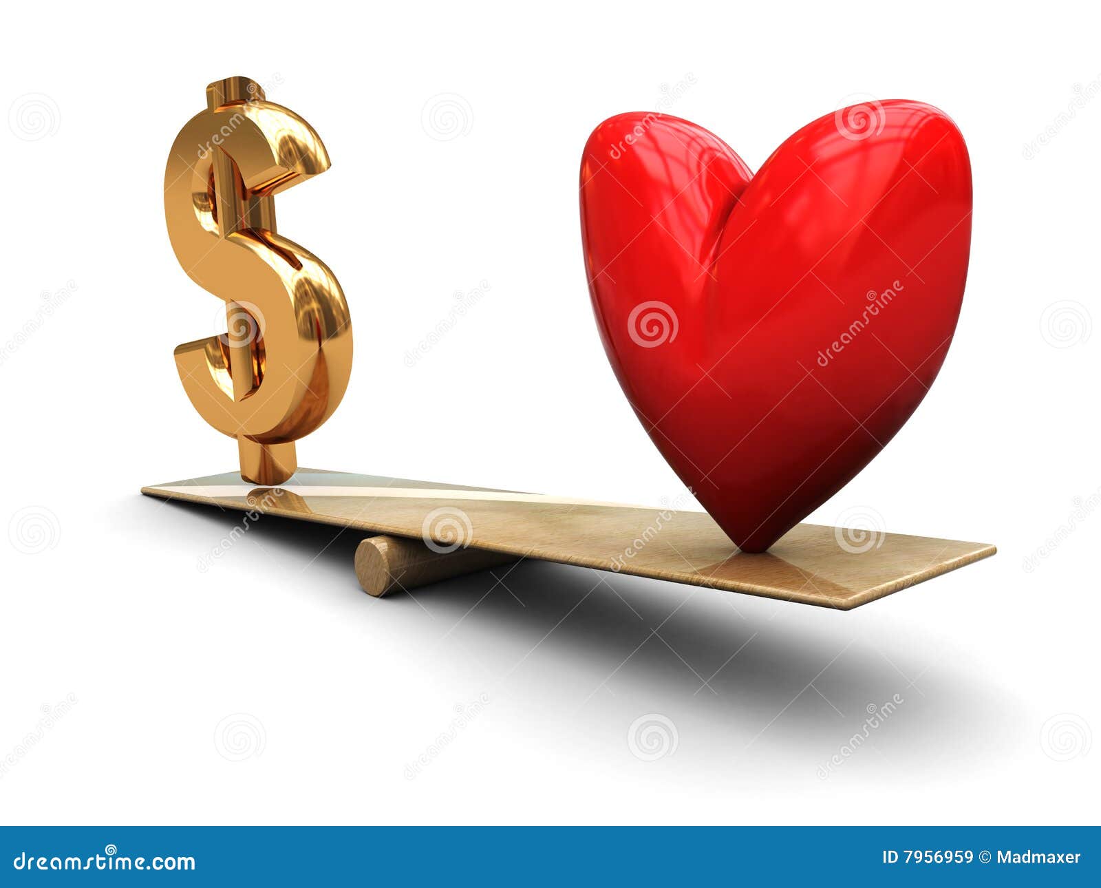 Love and money stock illustration. Illustration of decisions - 7956959