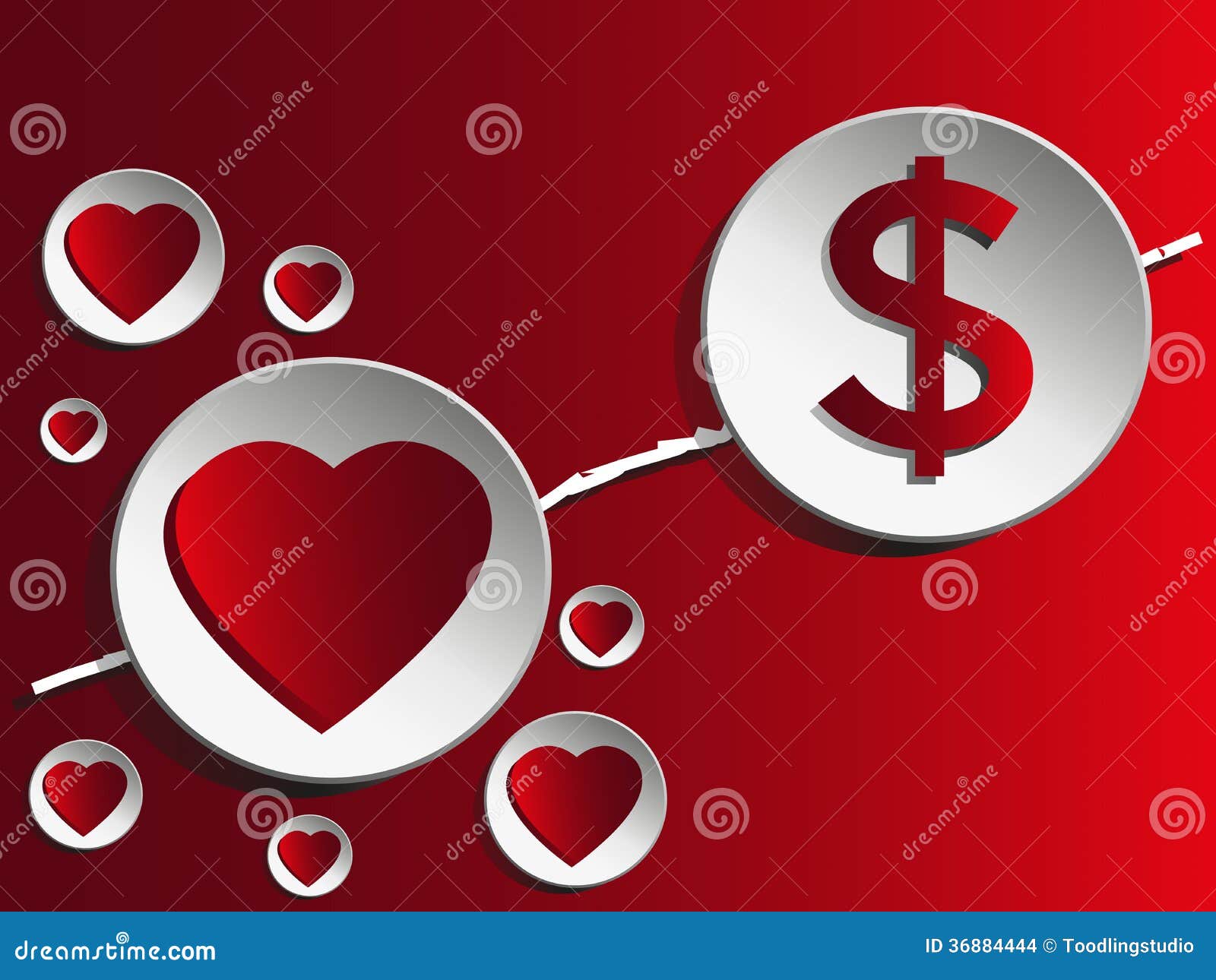 Love and money stock vector. Illustration of currency - 36884444