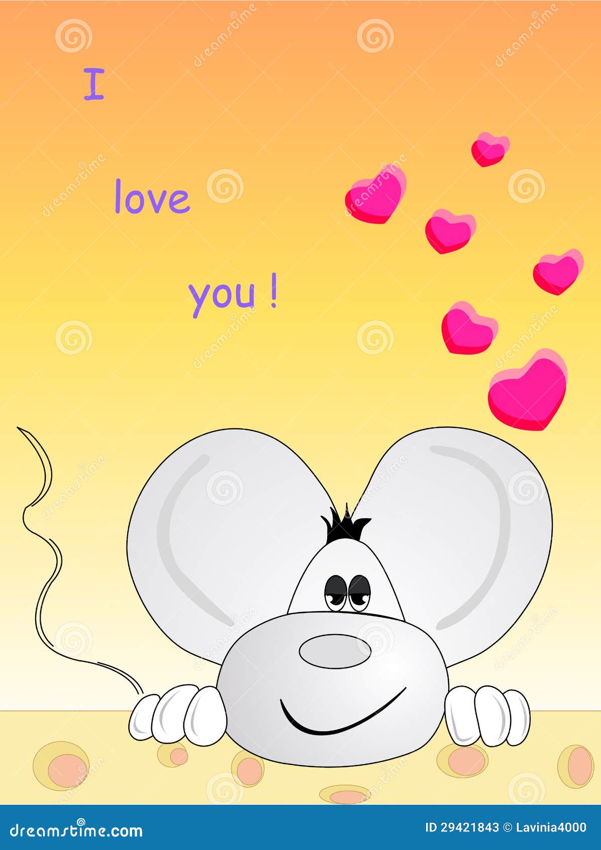 In love mouse stock vector. Illustration of happy, hunger - 29421843