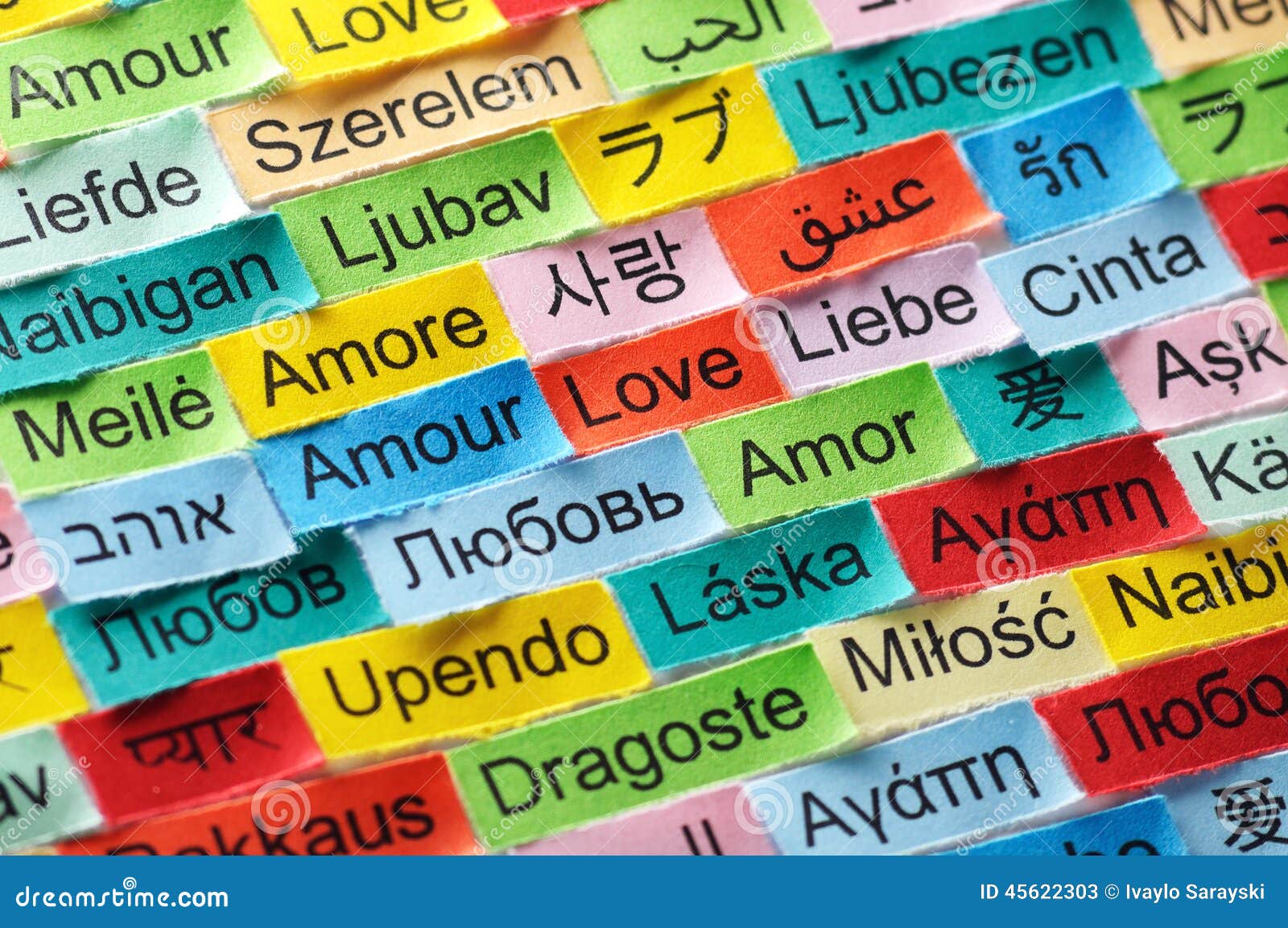 Love multilingual word stock image. Image of valentine - 45622303
