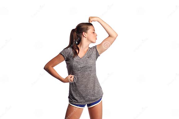 Love those muscles! stock photo. Image of kiss, girl - 16767228