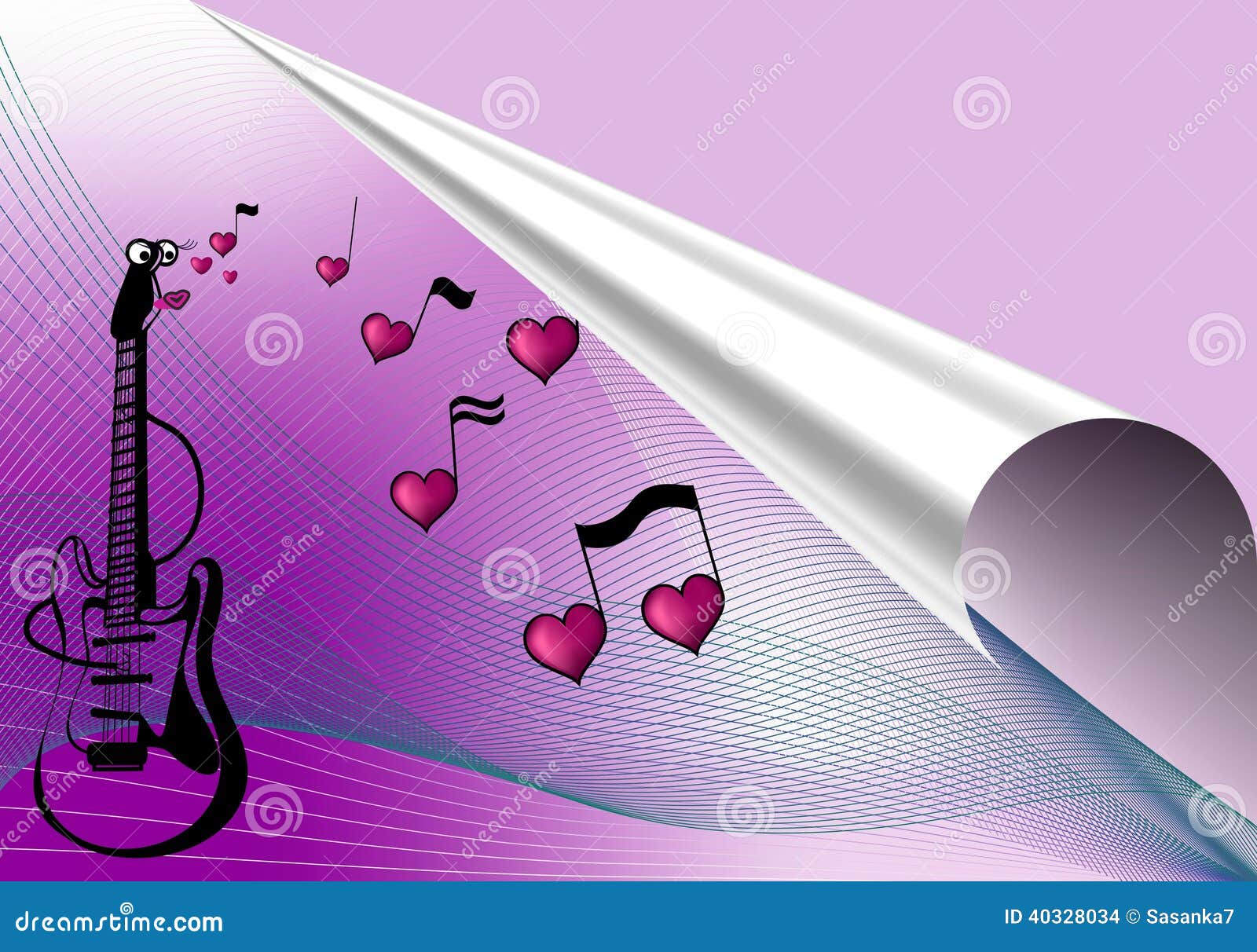 Love music background stock illustration. Illustration of heavenly ...