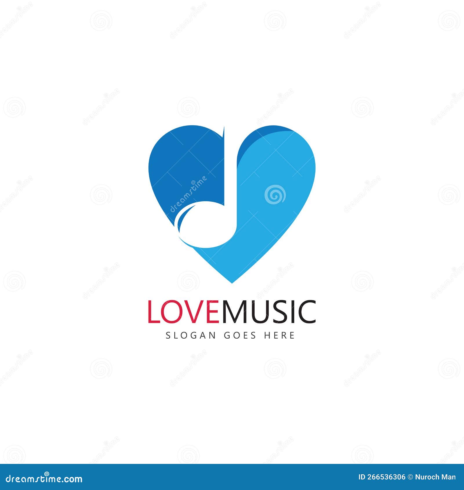 Love Music Logo Template Vector. Stock Vector - Illustration of shape ...