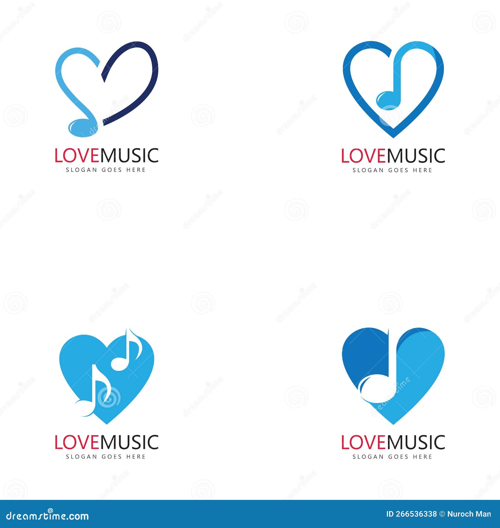 Love Music Logo Template Vector. Stock Vector - Illustration of concept ...