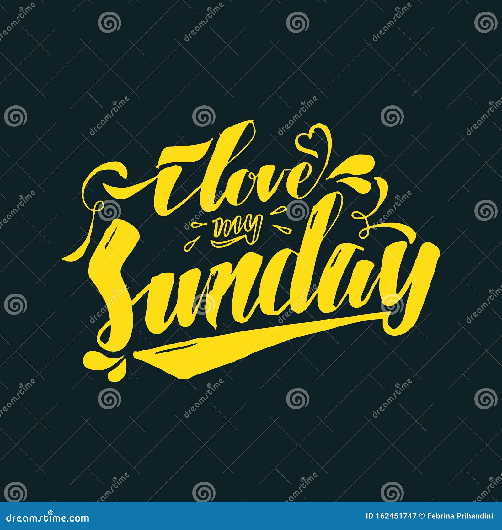 Love my sunday stock vector. Illustration of background - 162451747