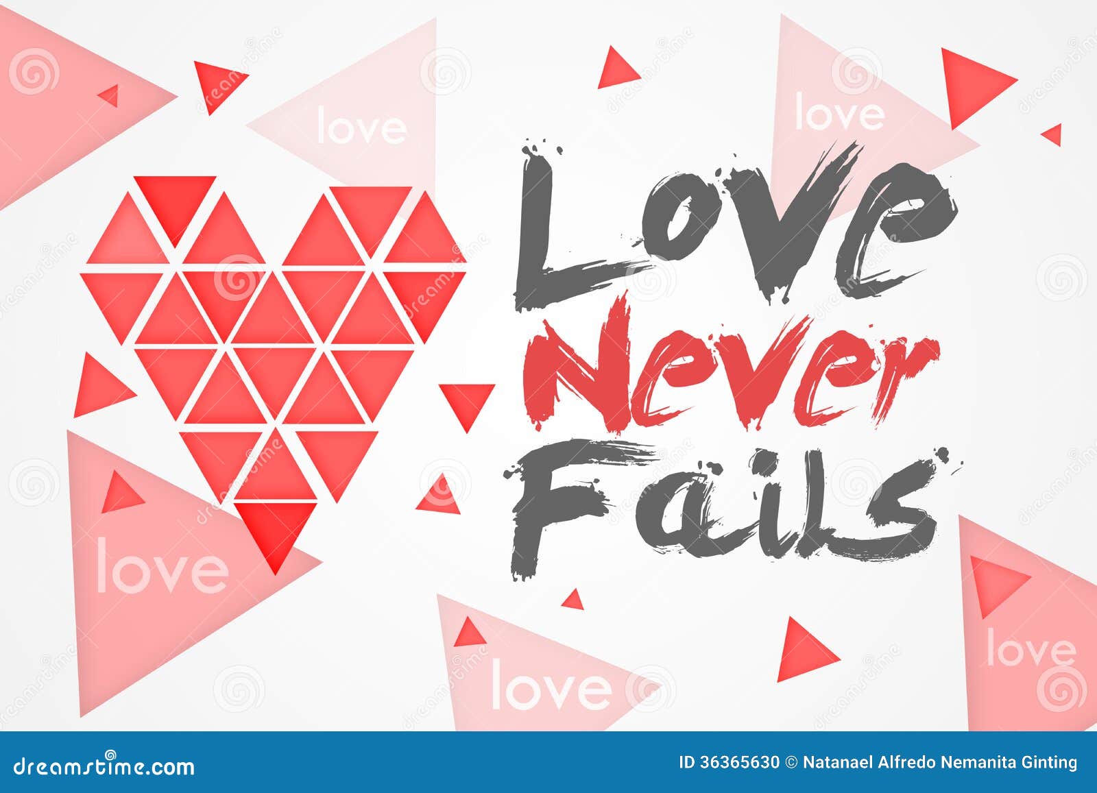 Love Never Fails stock illustration. Illustration of congratulation ...