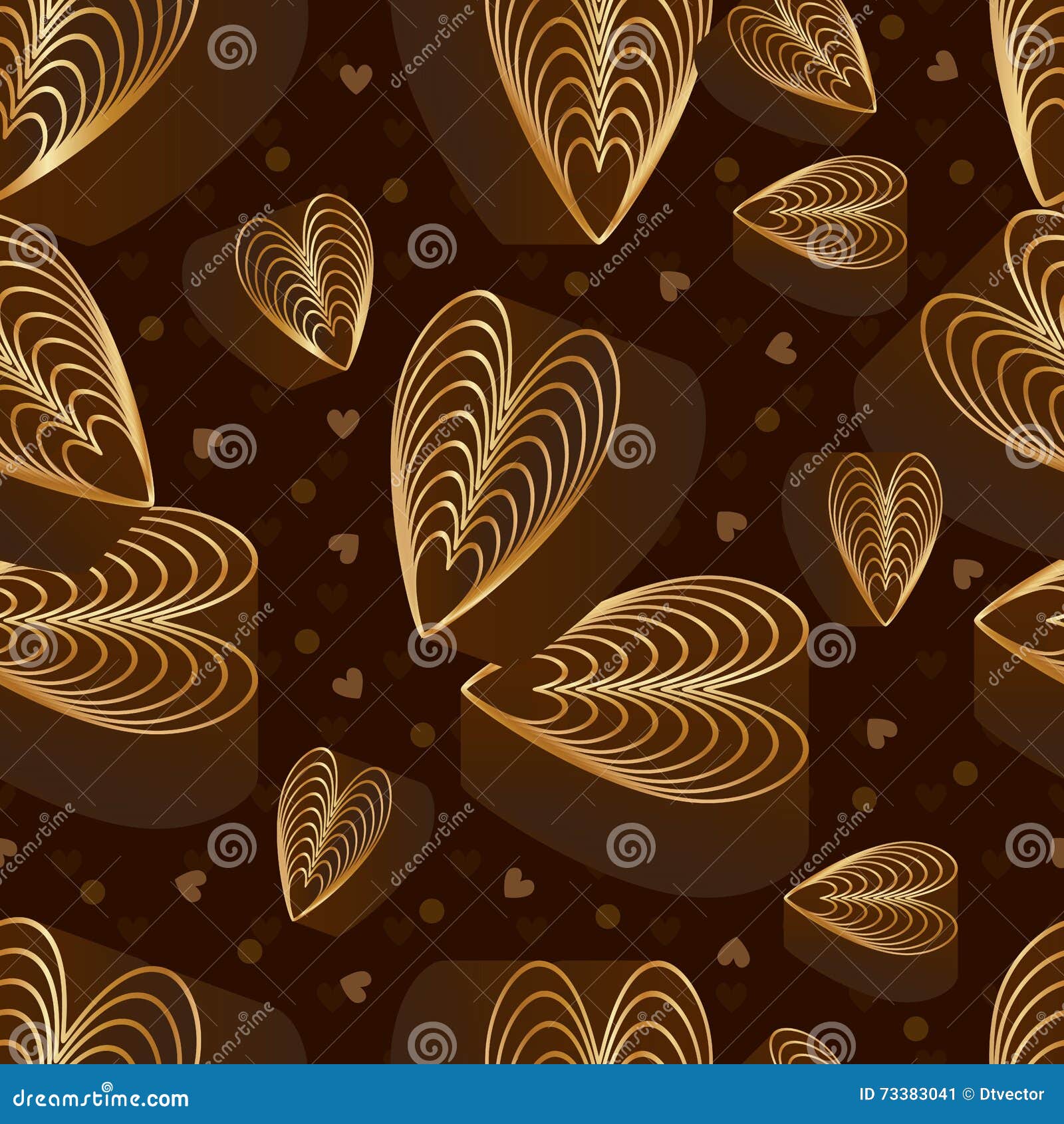 Love Nine Chocolate Chip Seamless Pattern Stock Vector - Illustration ...