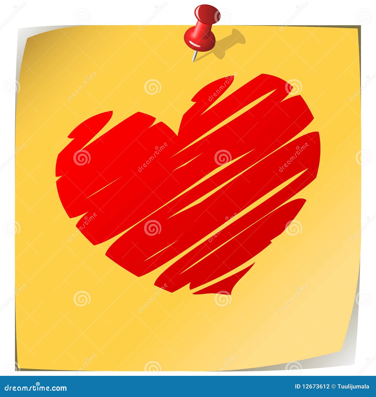 Love note stock vector. Illustration of cute, color, note - 12673612