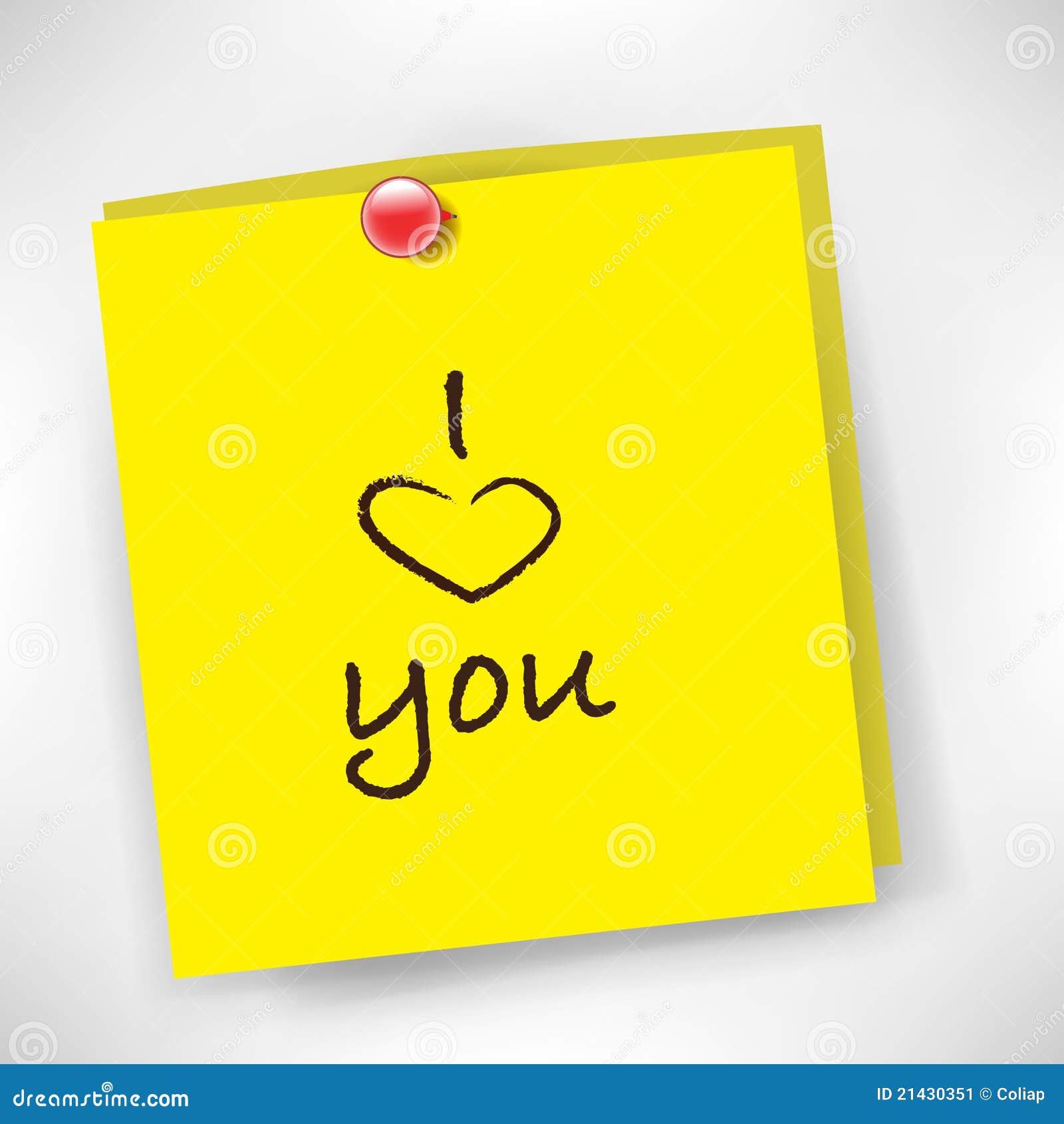Love note stock vector. Illustration of personal, blank - 21430351