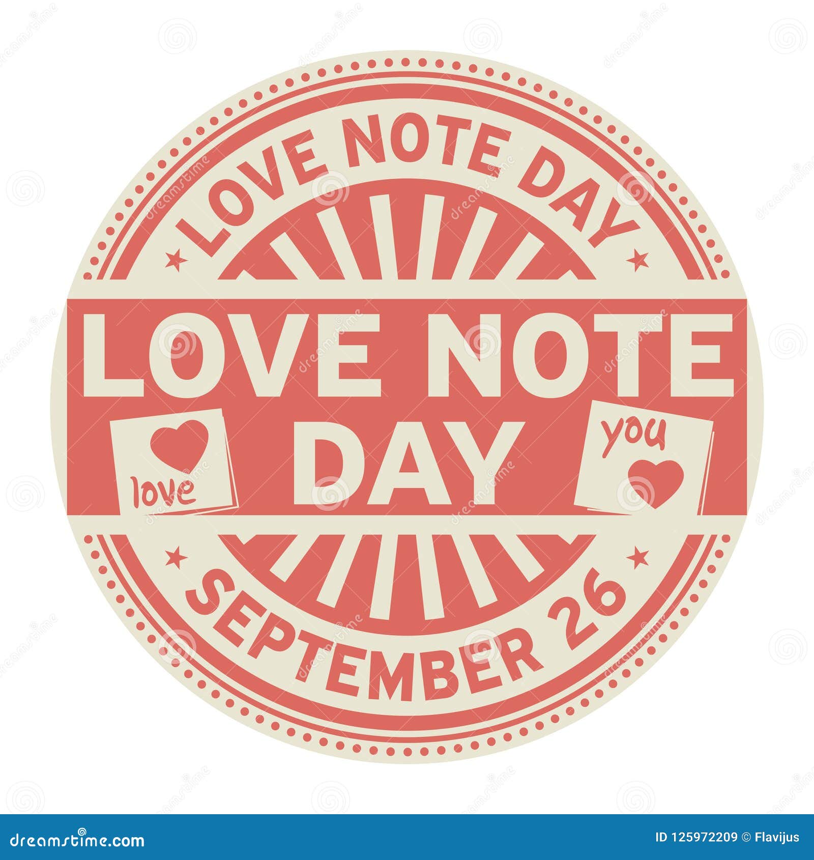 Love Note Day, September 26 Stock Vector - Illustration of banner, note ...