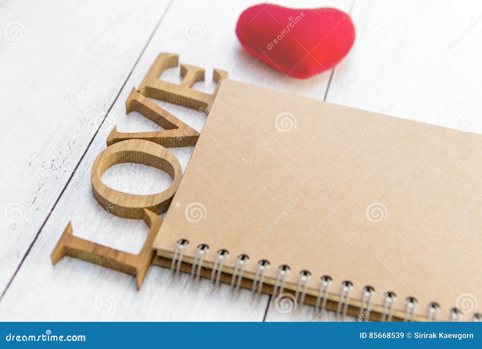 Love Notebook, Vintage Valentine Concept Stock Image - Image of color ...
