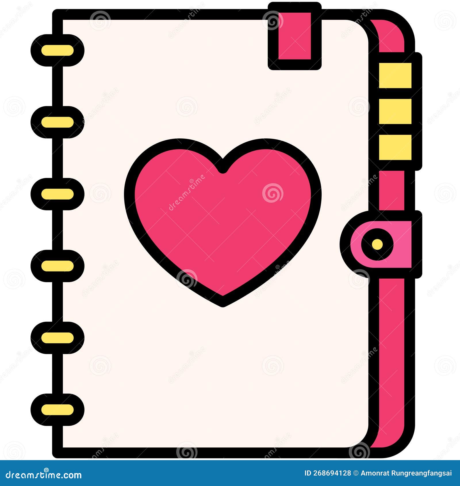 Love Notepad Icon, Love and Heart Vector Stock Vector - Illustration of ...