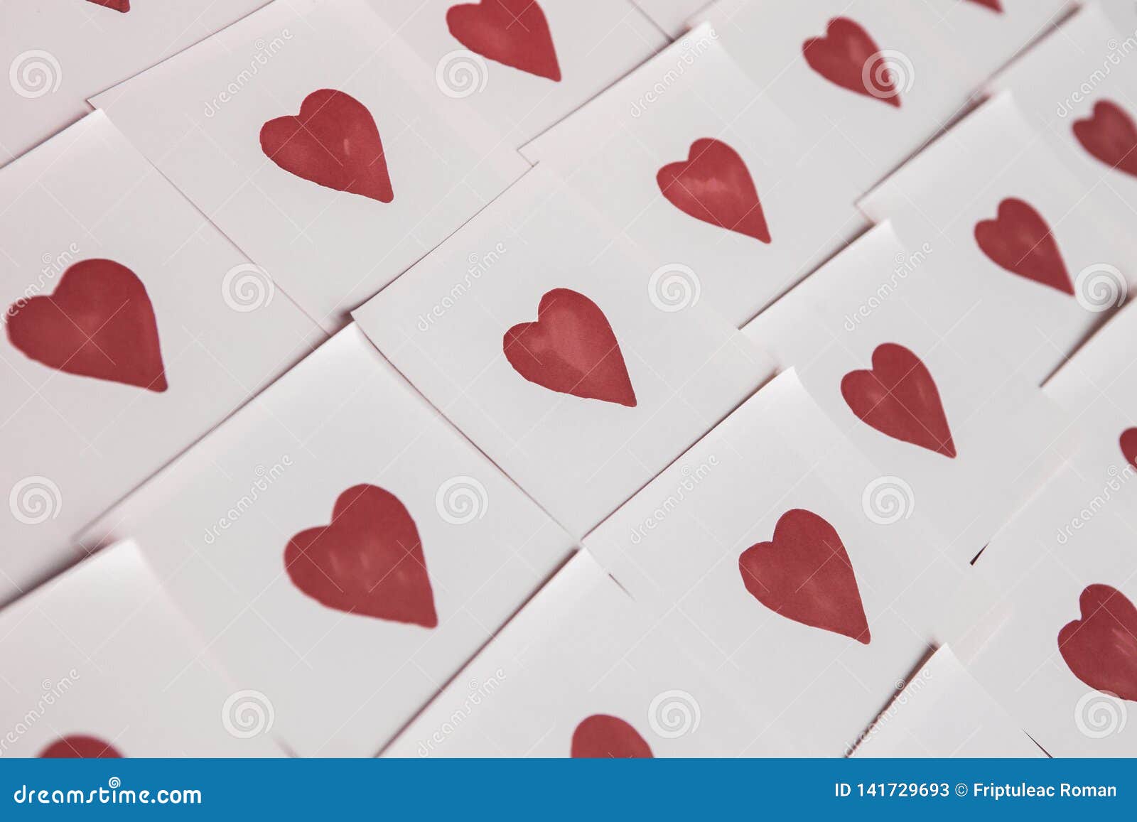 Love Notes. Background for Design with Red Hearts Background with Red ...
