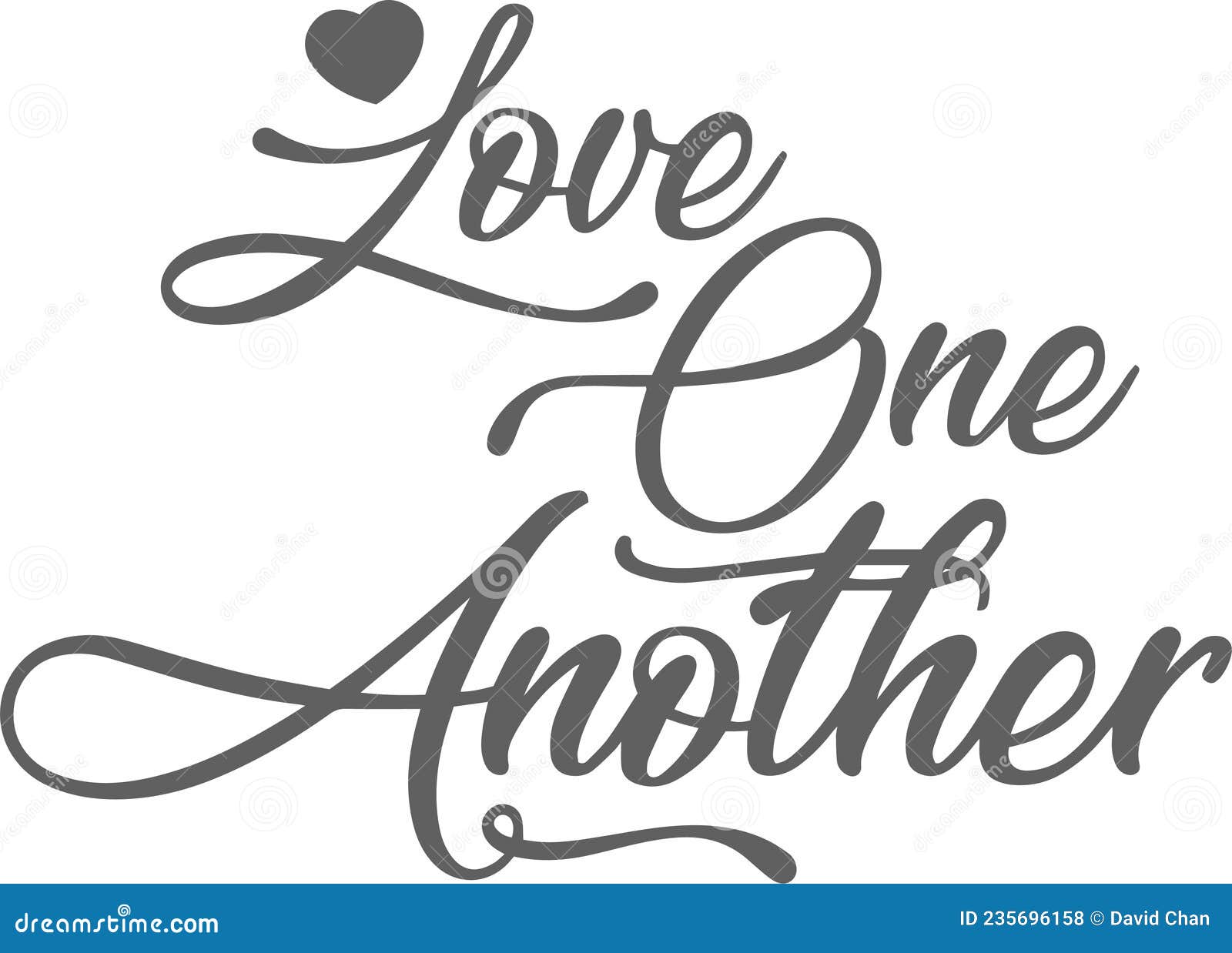 Love One Another Inspirational Quotes Stock Vector - Illustration of ...