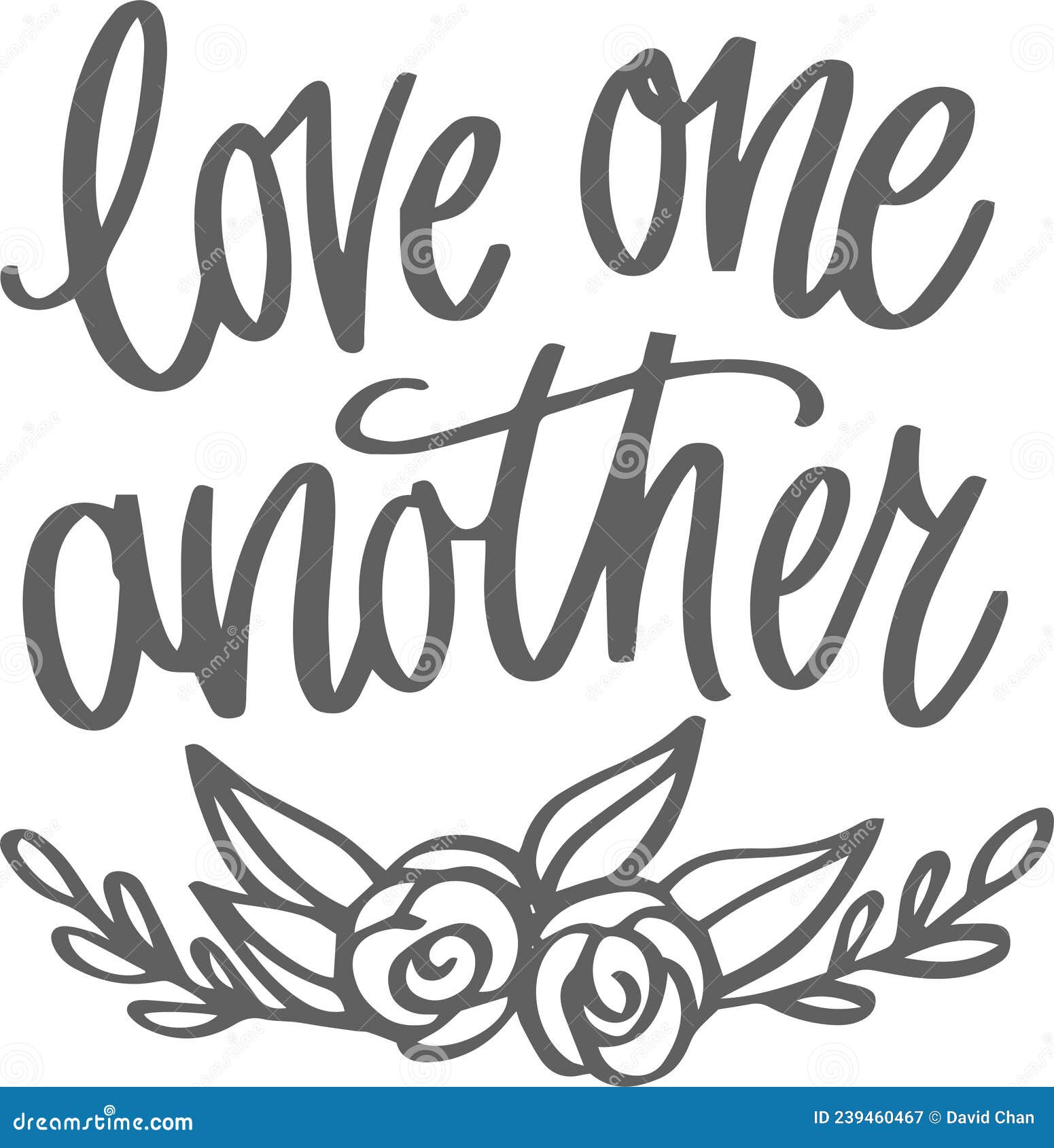 Love One Another Inspirational Quotes Stock Vector - Illustration of ...