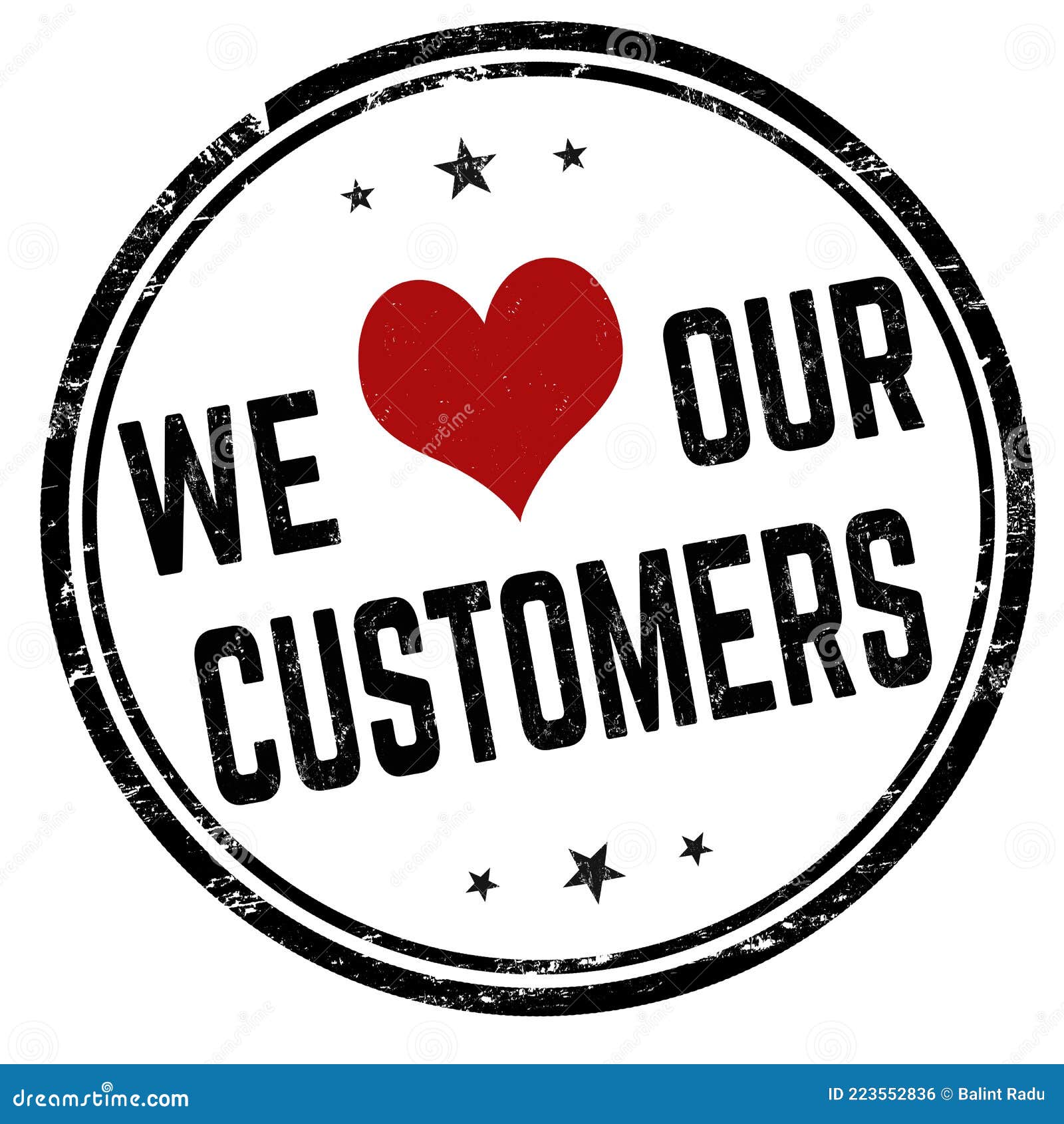 We Love Our Customers Grunge Rubber Stamp Stock Vector - Illustration ...